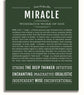 Miracle Personalized Name Meaning Art Prints – Name Stories