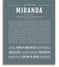 Miranda | Name Art Print – Name Stories