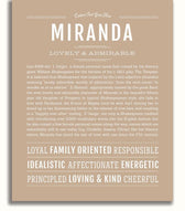 Miranda | Name Art Print – Name Stories