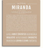 Miranda | Name Art Print – Name Stories