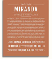Miranda | Name Art Print – Name Stories
