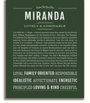 Miranda | Name Art Print – Name Stories
