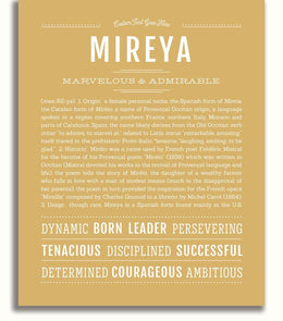 Mireya | Name Art Print – Name Stories