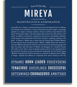 Mireya | Name Art Print – Name Stories