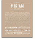 Miriam | Name Art Print – Name Stories