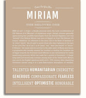 Miriam Personalized Name Meaning Art Prints – Name Stories