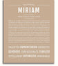 Miriam Personalized Name Meaning Art Prints – Name Stories