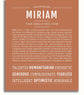 Miriam Personalized Name Meaning Art Prints – Name Stories