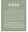 Miriam Personalized Name Meaning Art Prints – Name Stories