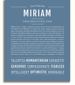 Miriam | Name Art Print – Name Stories
