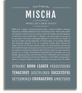Mischa Personalized Name Meaning Art Prints – Name Stories