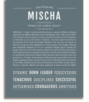 Mischa Personalized Name Meaning Art Prints – Name Stories