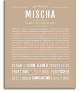 Mischa Personalized Name Meaning Art Prints – Name Stories