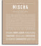 Mischa Personalized Name Meaning Art Prints – Name Stories