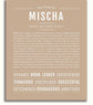 Mischa Personalized Name Meaning Art Prints – Name Stories