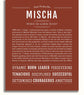 Mischa Personalized Name Meaning Art Prints – Name Stories