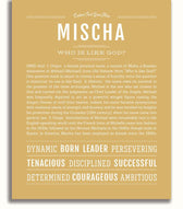 Mischa Personalized Name Meaning Art Prints – Name Stories