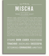 Mischa Personalized Name Meaning Art Prints – Name Stories