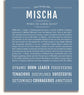 Mischa Personalized Name Meaning Art Prints – Name Stories