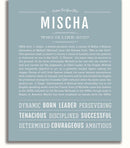 Mischa Personalized Name Meaning Art Prints – Name Stories