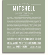 Mitchell | Name Art Print – Name Stories
