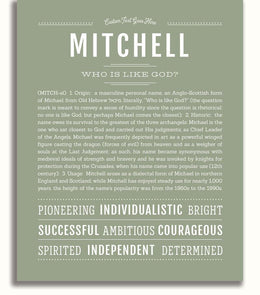 Mitchell | Name Art Print – Name Stories