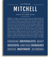 Mitchell | Name Art Print – Name Stories