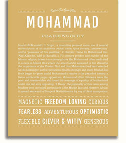 Mohammad | Name Art Print – Name Stories