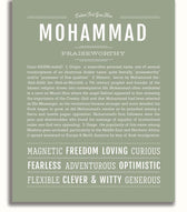 Mohammad | Name Art Print – Name Stories
