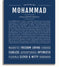 Mohammad | Name Art Print – Name Stories