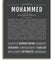 Mohammed | Name Art Print – Name Stories