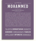 Mohammed | Name Art Print – Name Stories