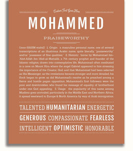 Mohammed | Name Art Print – Name Stories
