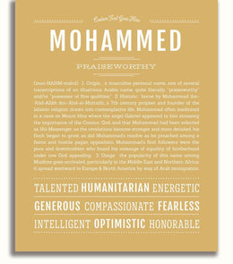 Mohammed | Name Art Print – Name Stories