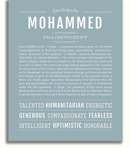 Mohammed | Name Art Print – Name Stories