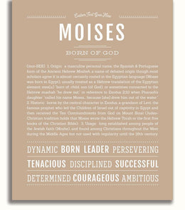 Moises Personalized Name Meaning Art Prints – Name Stories
