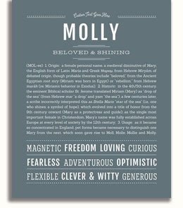 Molly | Name Art Print – Name Stories
