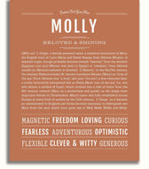 Molly Personalized Name Meaning Art Prints – Name Stories