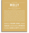 Molly Personalized Name Meaning Art Prints – Name Stories