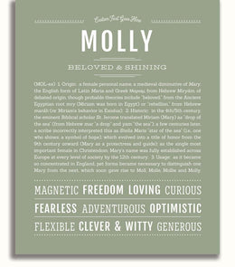 Molly | Name Art Print – Name Stories