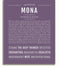 Mona Personalized Name Meaning Art Prints – Name Stories
