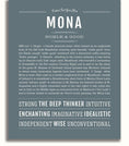 Mona | Name Art Print – Name Stories