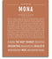 Mona | Name Art Print – Name Stories