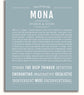 Mona Personalized Name Meaning Art Prints – Name Stories