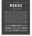 Monika | Name Art Print – Name Stories