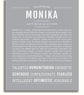 Monika Personalized Name Meaning Art Prints – Name Stories