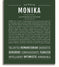 Monika Personalized Name Meaning Art Prints – Name Stories
