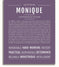 Monique | Name Art Print – Name Stories
