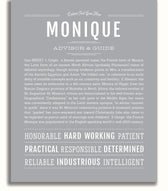 Monique | Name Art Print – Name Stories