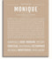 Monique | Name Art Print – Name Stories